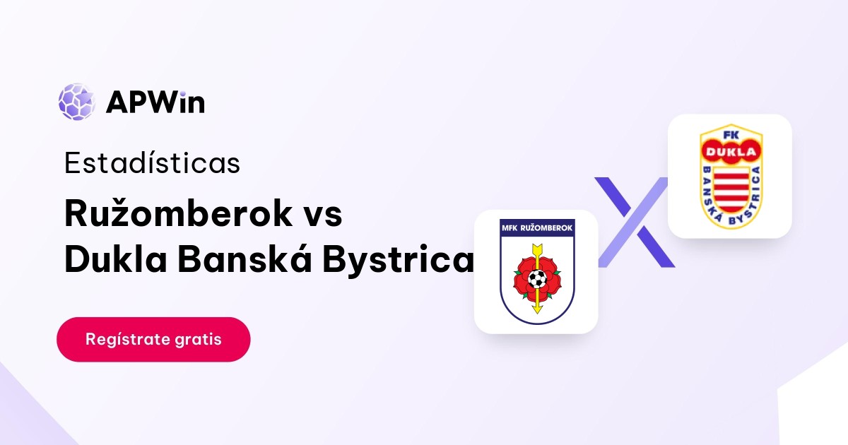 Ružomberok vs Dukla Banská Bystrica Estadísticas | 10/12/2023 | APWin Ružomberok vs Dukla Banská Bystrica Estadísticas | 10/12/2023 | APWin