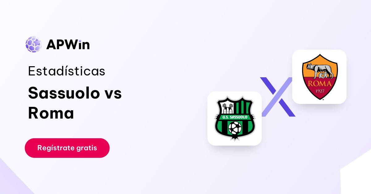 Sassuolo vs Roma Estadísticas | 03/12/2023 | APWin Sassuolo vs Roma Estadísticas | 03/12/2023 | APWin