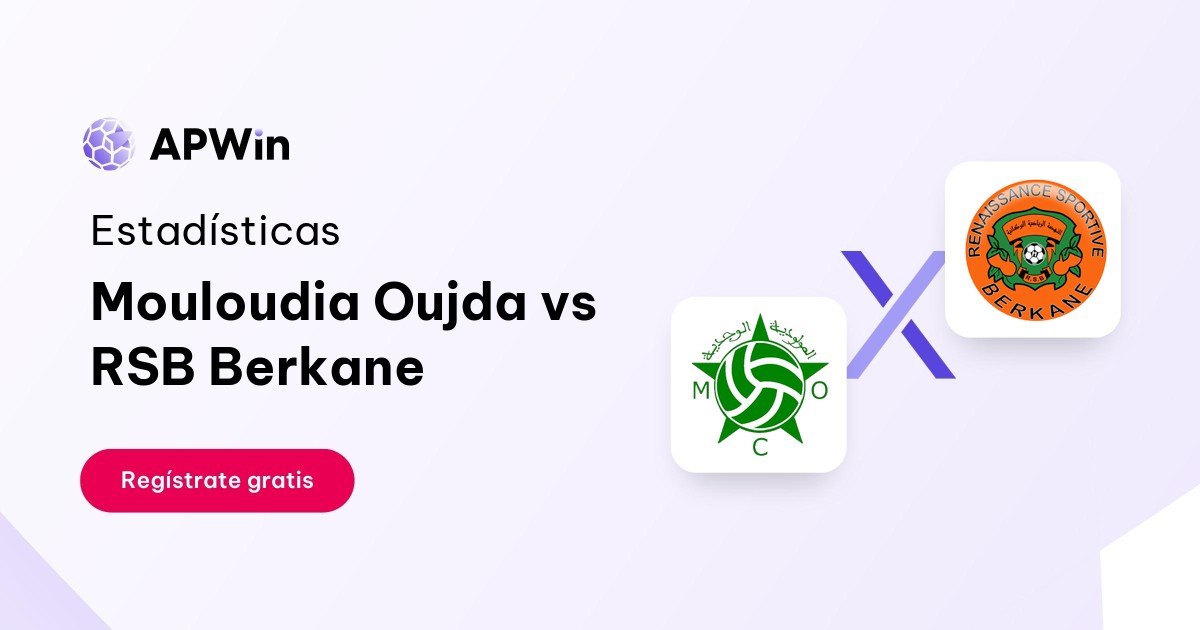Mouloudia Oujda vs RSB Berkane Estadísticas | 08/02/2024 | APWin Mouloudia Oujda vs RSB Berkane Estadísticas | 08/02/2024 | APWin